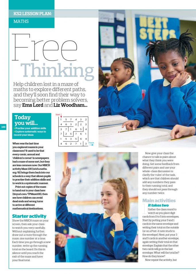KS2 Maths Lesson Plan – Use Mazes To Help Children Become Better ...