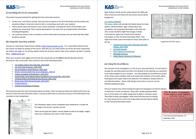 WWI scheme of work – The impact of World War 1 on your locality for KS3 ...