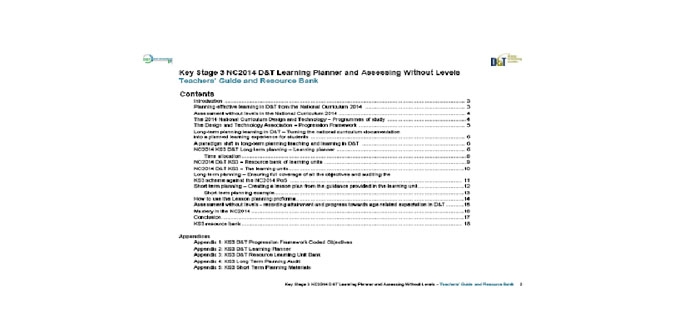 D&T Learning Planner and Assessing Without Levels for KS3 – Teachers ...