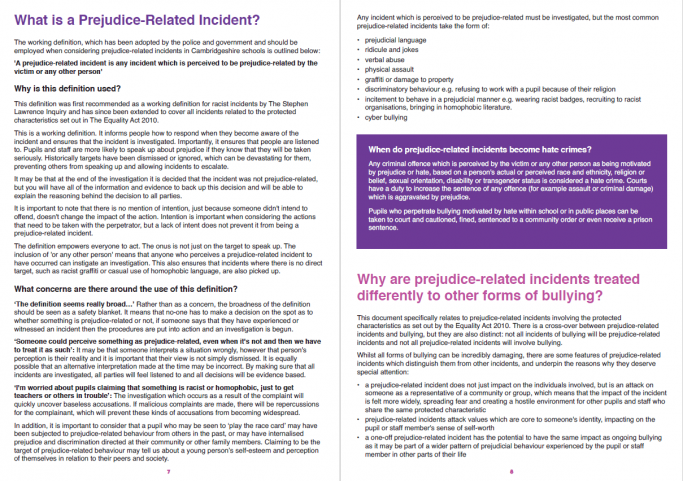 Equally Safe – Dealing with Prejudice-Related Incidents: Guidance for ...