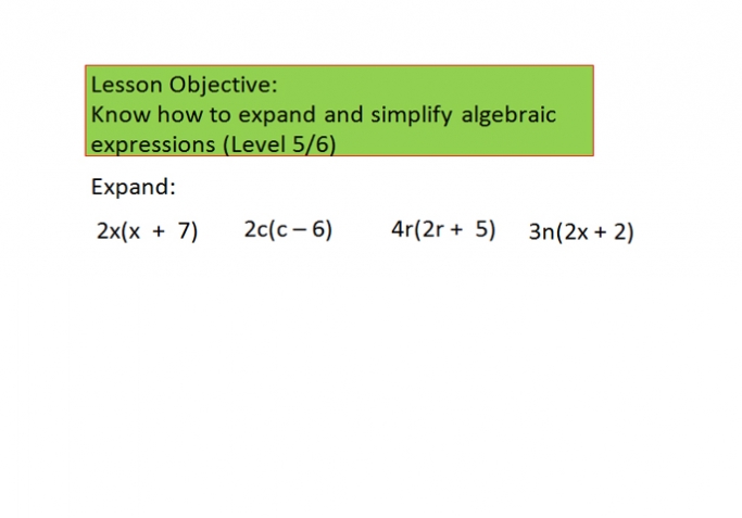 KS3 Maths Worksheet For Expanding And Simplifying Algebraic Expressions ...