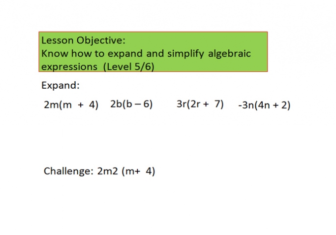 KS3 Maths Worksheet For Expanding And Simplifying Algebraic Expressions ...