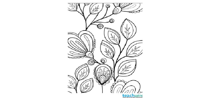 5 Full Page Patterned Flower Colouring Pages | Teachwire Teaching Resource