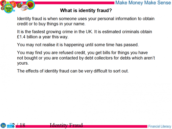 ID fraud lesson plan and resources for KS4 citizenship/financial ...