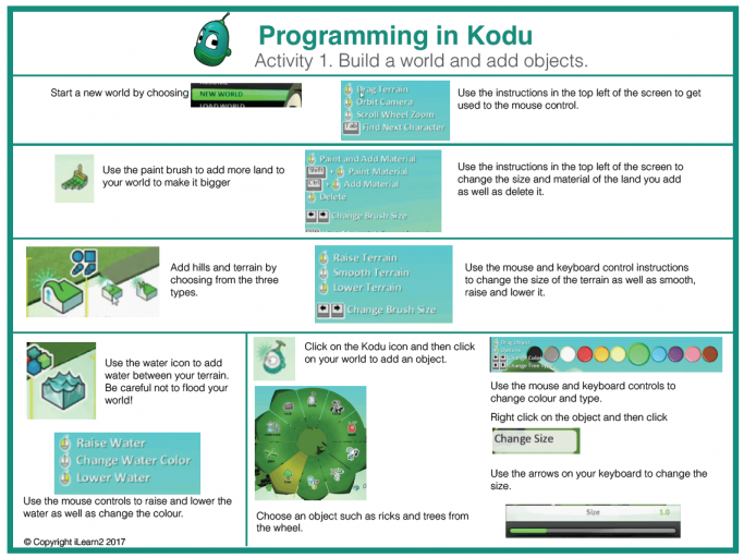 iLearn2 Kodu Activities for KS2 Computing/ICT | Teachwire Teaching Resource
