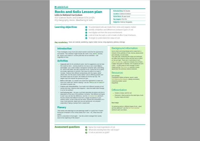 RHS KS2/3 Science Lesson Plan – Rocks and Soils | Teachwire Teaching ...