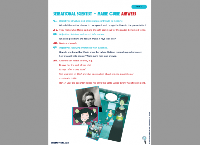 Sensational Scientists Marie Curie Activities from Whizz Pop Bang ...