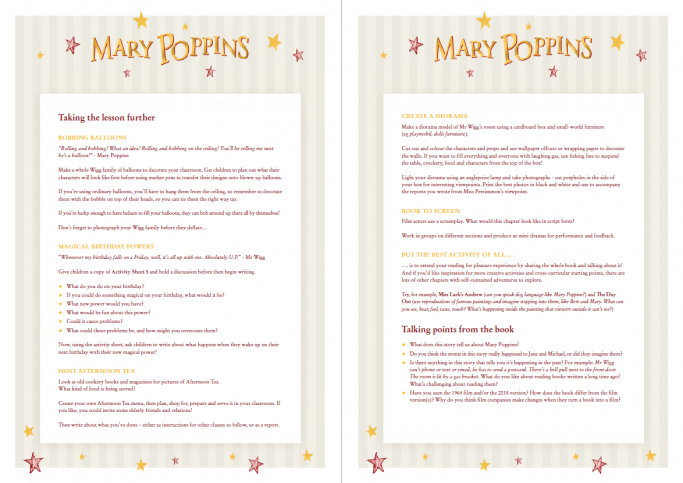 Mary Poppins Teaching Pack Resources for Year 4 to Year 6 English ...