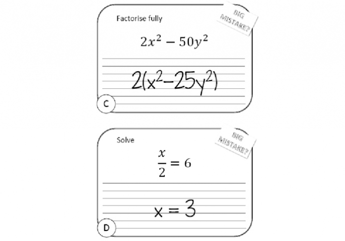 KS3 and KS4 Algebra Resource - Can Students Spot The Mistakes ...