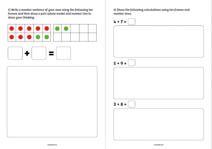 Y1 Activities for Adding by Making 10: Spring Term, Block 1 – Addition ...