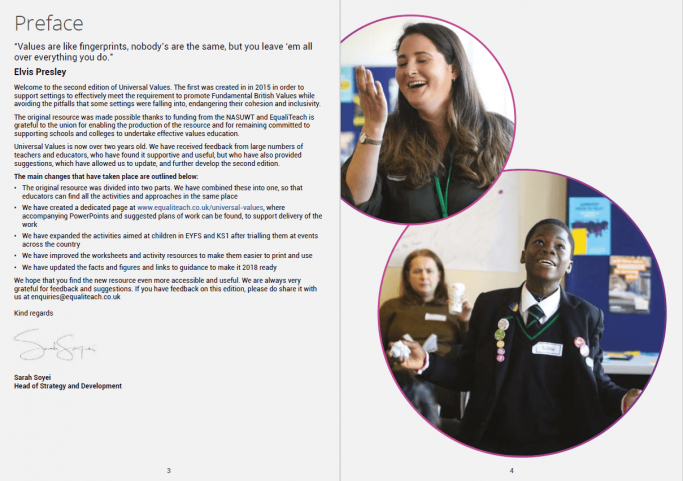 Universal Values – Responding Holistically to the Requirement to ...