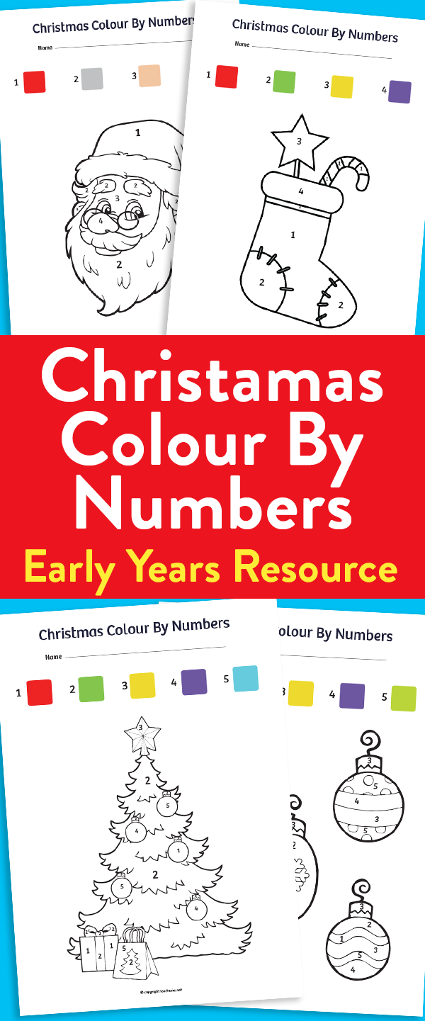 Christmas Colour by Numbers Sheets for Early Years | Teachwire Teaching ...