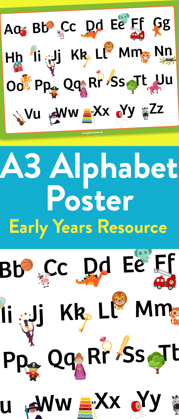 Early Years A3 Alphabet Poster | Teachwire Teaching Resource