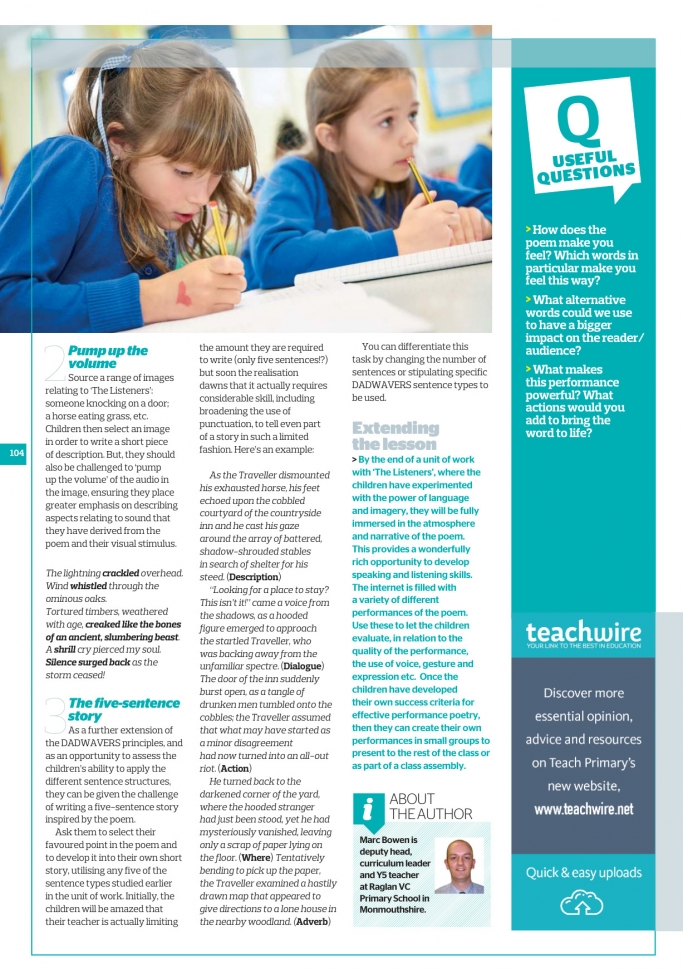 KS2 Literacy Lesson Plan – Use A Perfectly Performed Poem To See ...