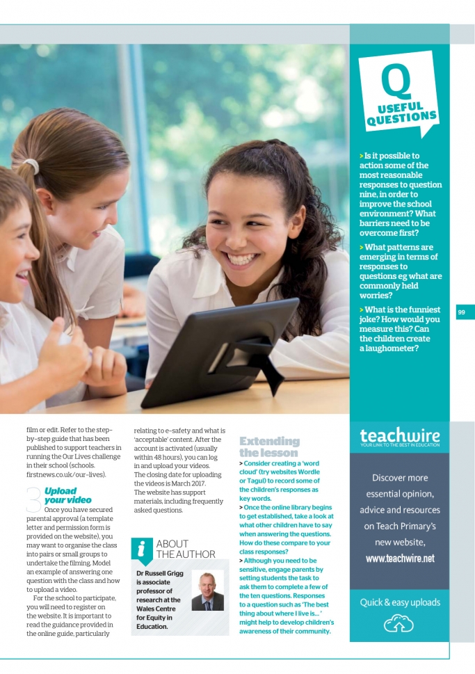 KS2 PSHE Lesson Plan – Create A Video Selfie And Find Out About The ...