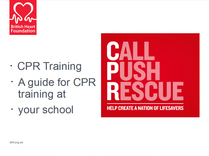 British Heart Foundation Call Push Response CPR Training PSHE Lessons ...