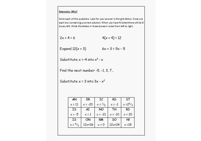Celebrity Murder Mystery – Algebra Lesson Activity For KS3 Maths ...