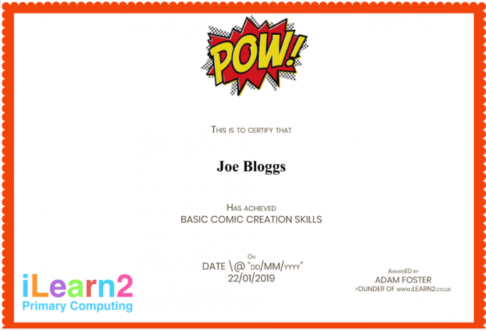 iLearn2 Comic Creation Activity for KS1 Computing/ICT | Teachwire ...