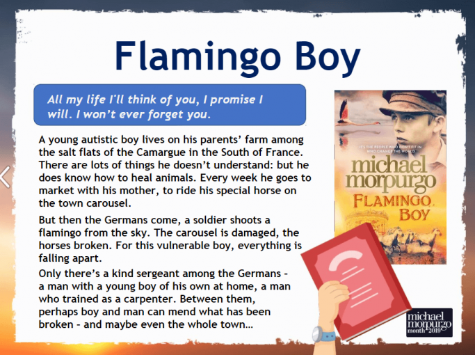 Flamingo Boy Resources for Michael Morpurgo Month | Teachwire Teaching ...