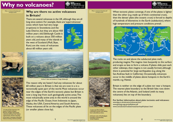 Earthquakes and Volcanoes Geology Factsheets | Teachwire Teaching Resource