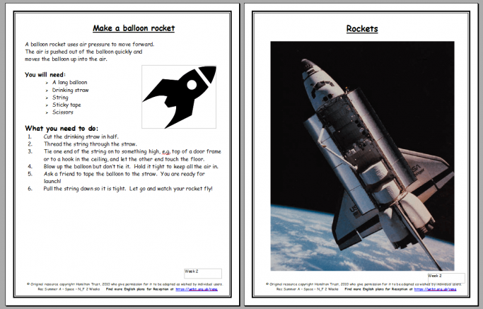 Stories About Space – English Teaching Plan for Reception | Teachwire ...