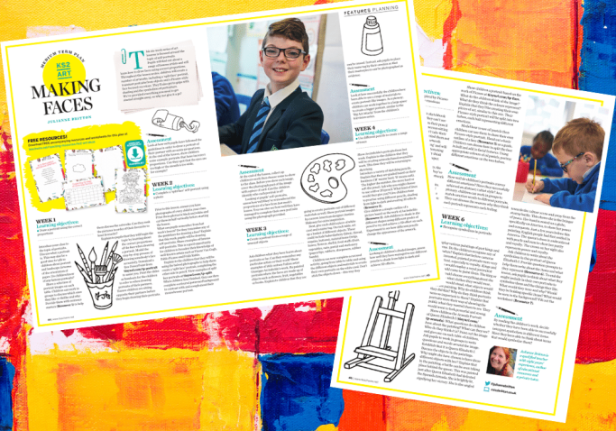 KS2 art ideas – 6-week self portraits medium-term lessons plan ...