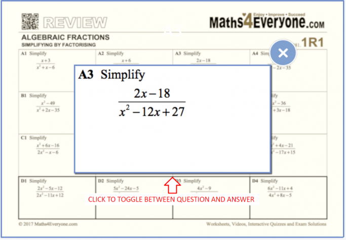 Simplifying Algebraic Fractions GCSE Revision Worksheets | Teachwire ... Simplifying Algebraic Fractions GCSE Revision Worksheets | Teachwire ...