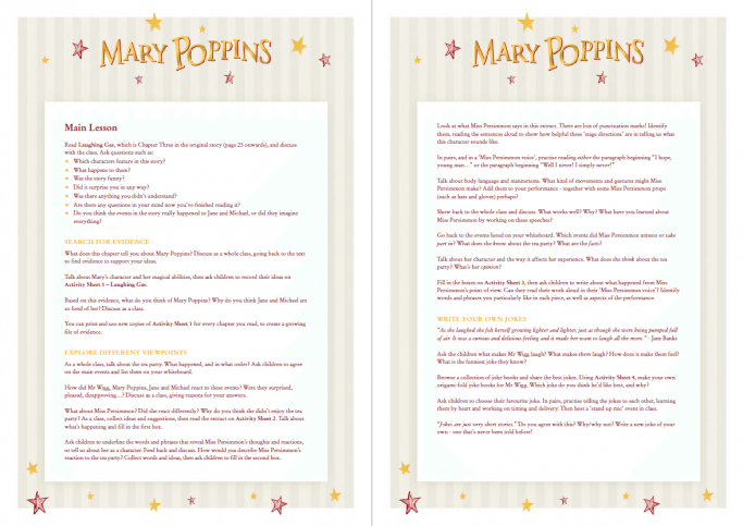 Mary Poppins teaching pack resources for Year 4 to Year 6 English ...