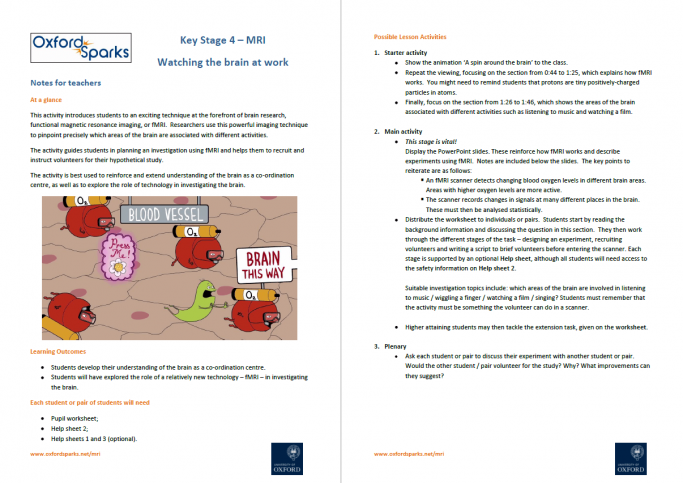 KS4 Science Lesson – Watching the Brain at Work | Teachwire Teaching ...