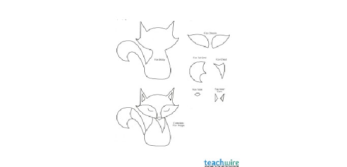 Create and Colour a Layered Paper Craft Fox | Teachwire Teaching Resource