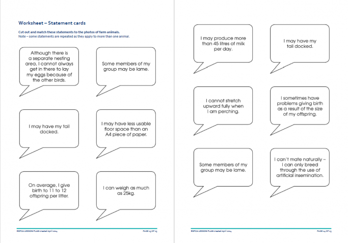 RSPCA Genetic Engineering KS4 Lesson Plan – Intensive Farming and ...