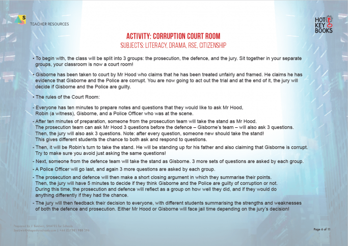 Robin Hood by Robert Muchamore – Extracts and notes for KS2 teachers ...