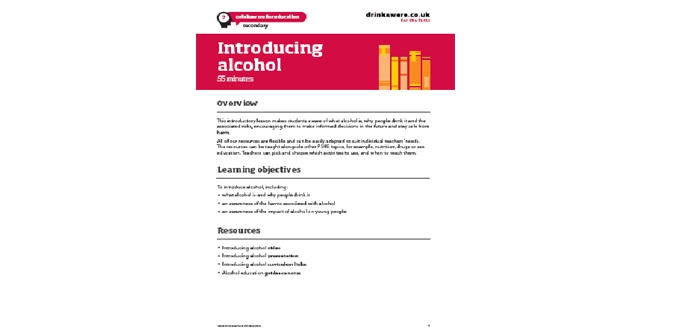 Introducing Alcohol - PSHE lesson for KS3 | Teachwire Teaching Resource