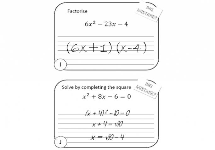 KS3 and KS4 Algebra Resource - Can Students Spot The Mistakes ...