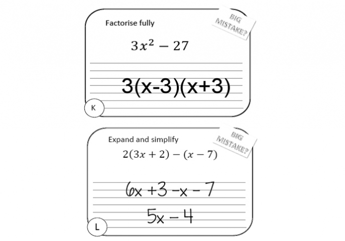 KS3 and KS4 Algebra Resource - Can Students Spot The Mistakes ...