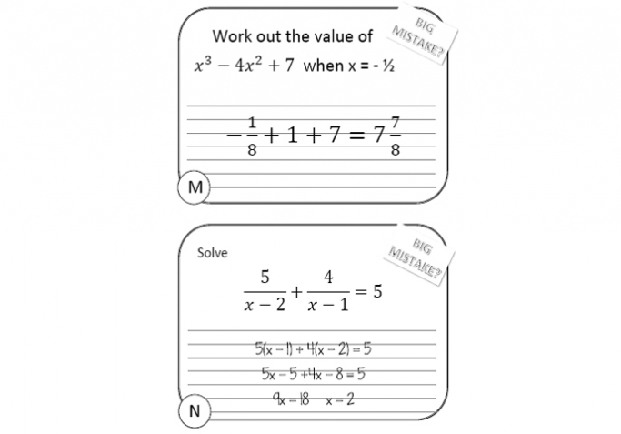 KS3 and KS4 Algebra Resource - Can Students Spot The Mistakes ...