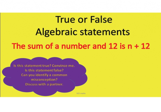 True or false algebraic statements game | Teachwire Teaching Resource