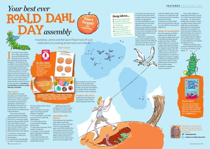 Primary School Roald Dahl Day Assembly About Teamwork | Teachwire ...