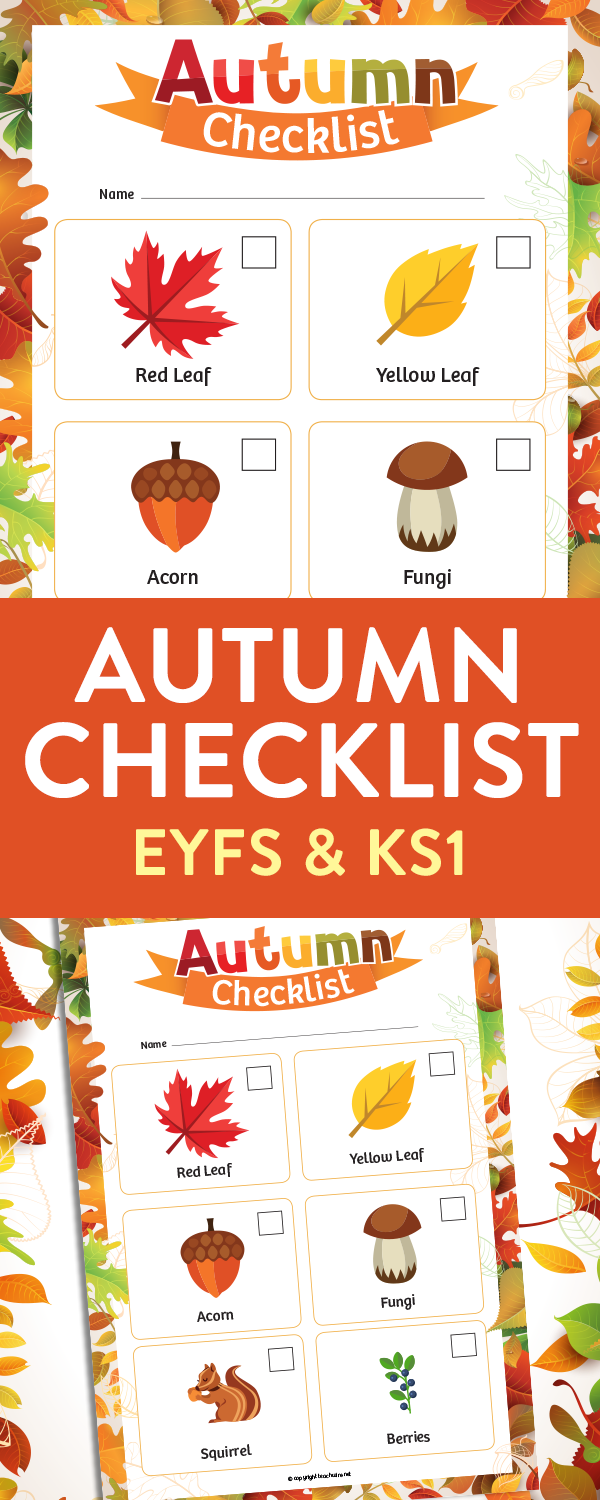 Autumn Nature Walk Checklist For Early Years And KS1 | Teachwire ...