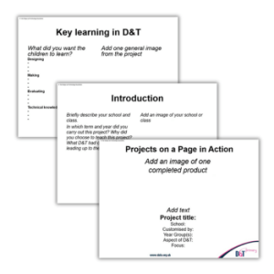Projects on a Page – Example and template PowerPoints for D&T - Teachwire