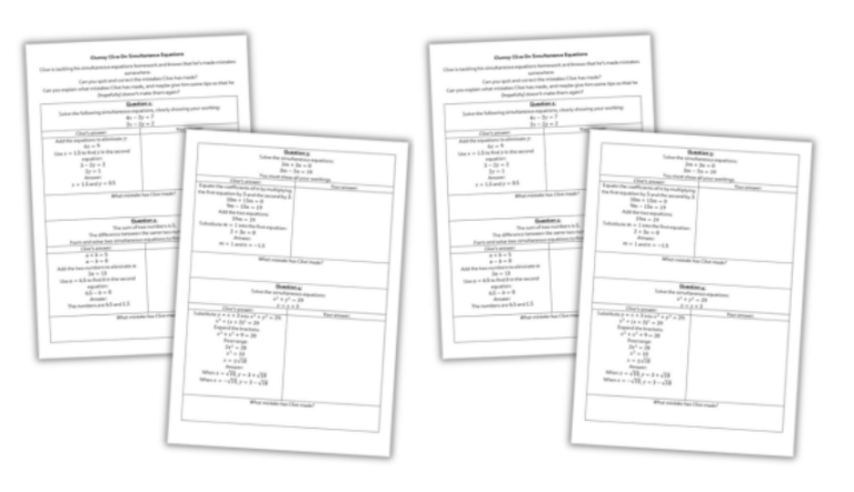 Algebra KS3 – Best worksheets & questions for Years 7, 8 and 9 - Teachwire