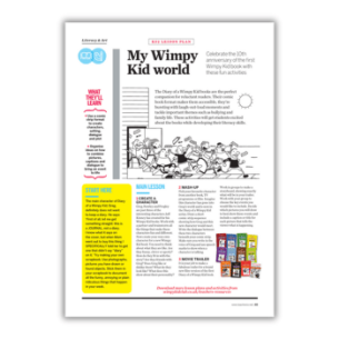 Diary of a Wimpy Kid – Literacy and art activities - Teachwire