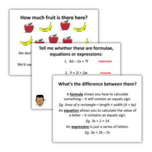 Simplifying expressions – Formulae and expressions PowerPoint - Teachwire