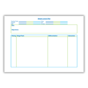 Blank lesson plan – Very simple template for secondary - Teachwire