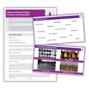 Holocaust Memorial Day assembly – Primary and secondary - Teachwire