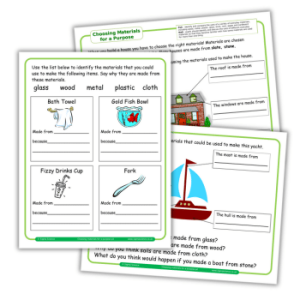 Everyday materials Year 2 – Science worksheet - Teachwire