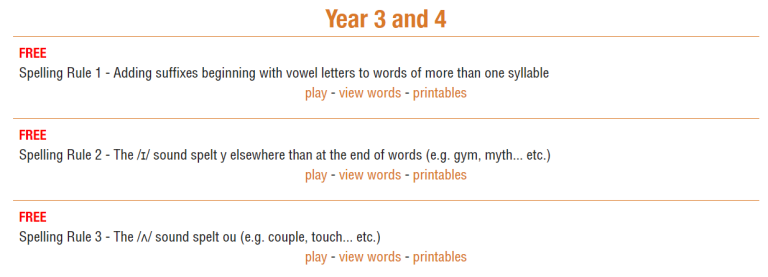 Year 3 and 4 spelling list – Worksheets, tests and more - Teachwire