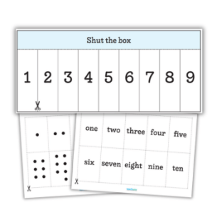 Shut the box game – Rules and printable board (plus Subitising Snap ...