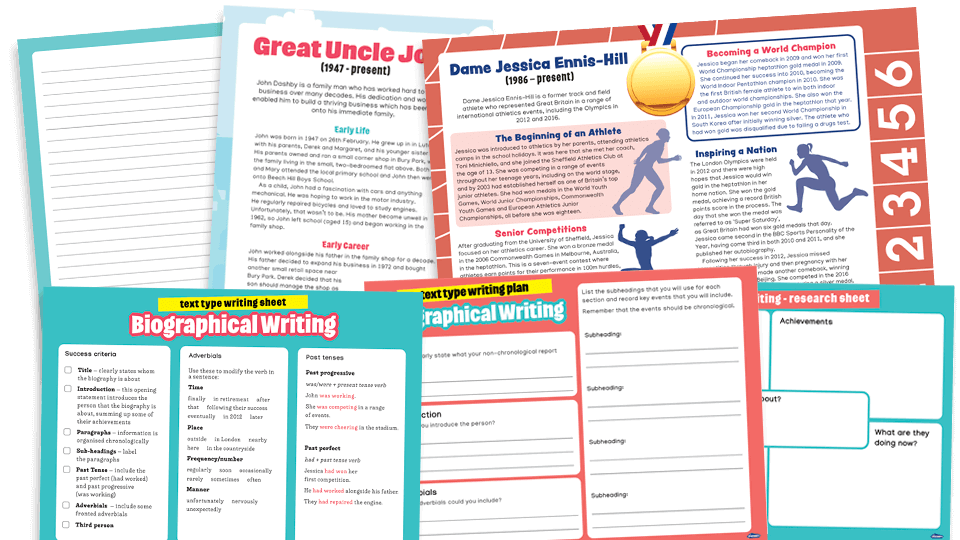 Features of a biography KS2 – Best worksheets and resources for writing ...