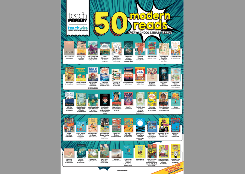 50 Modern Reads Every School Library Needs Poster - Teachwire